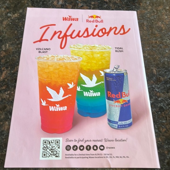 Red Bull | Accents | Red Bull Energy Drink Wawa Infusions Ad | Poshmark